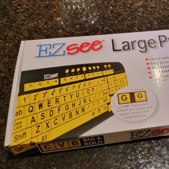 EZ SEE | Computers, Laptops & Parts | Ez See Large Print Keyboardwhite ...